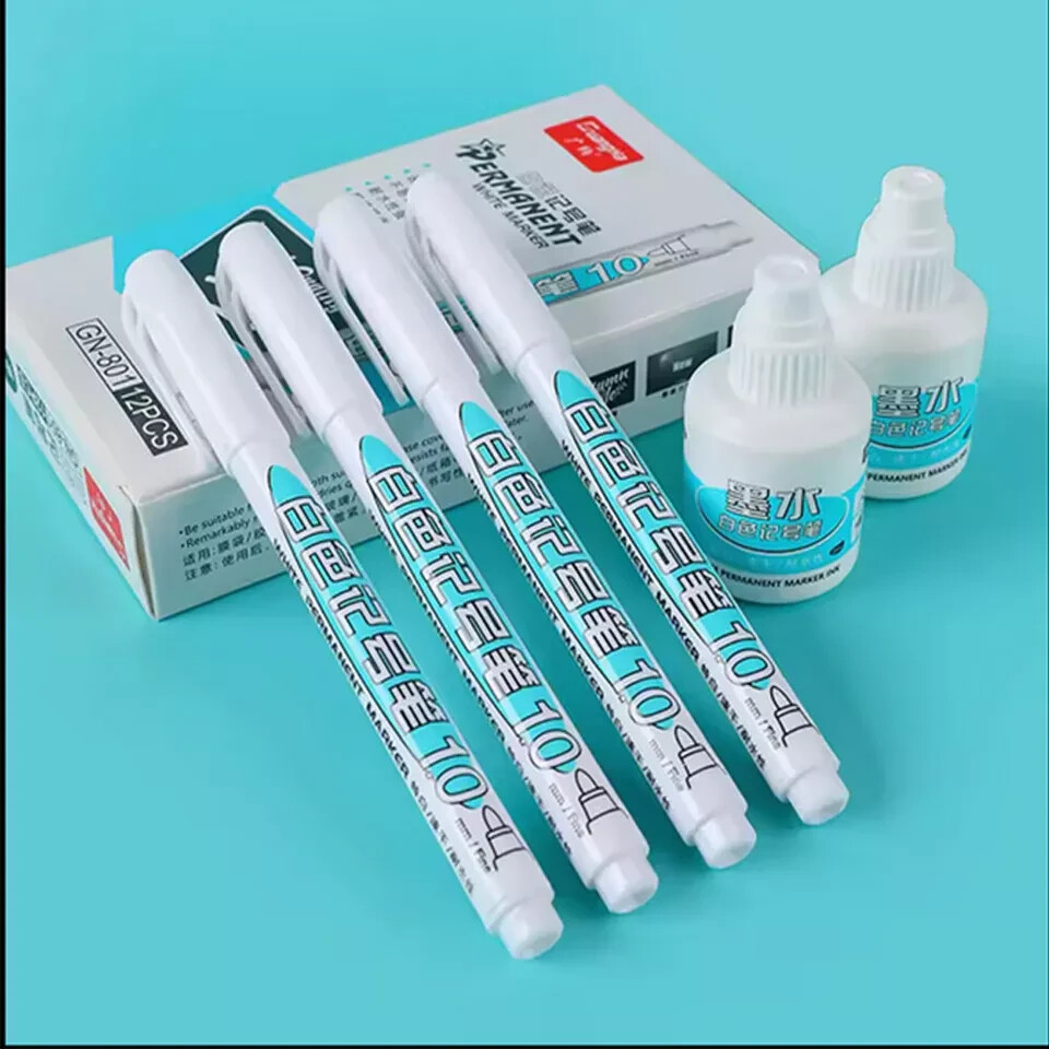 White color Permanent marker pen,white ink marker pen waterproof, Paper ...