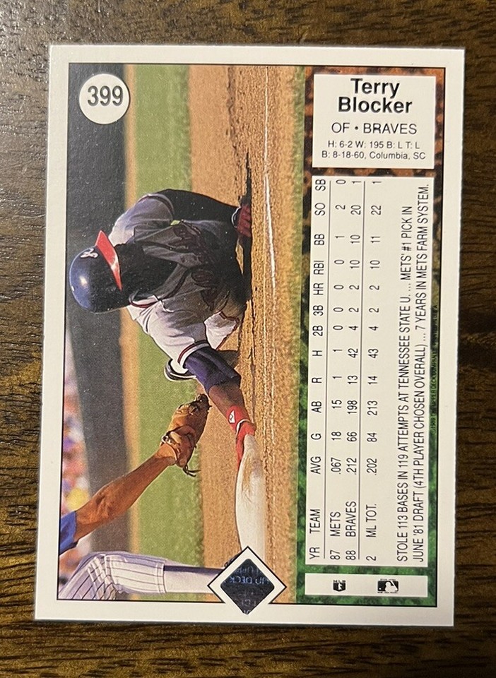 1989 Upper Deck Baseball #399 Terry Blocker | eBay