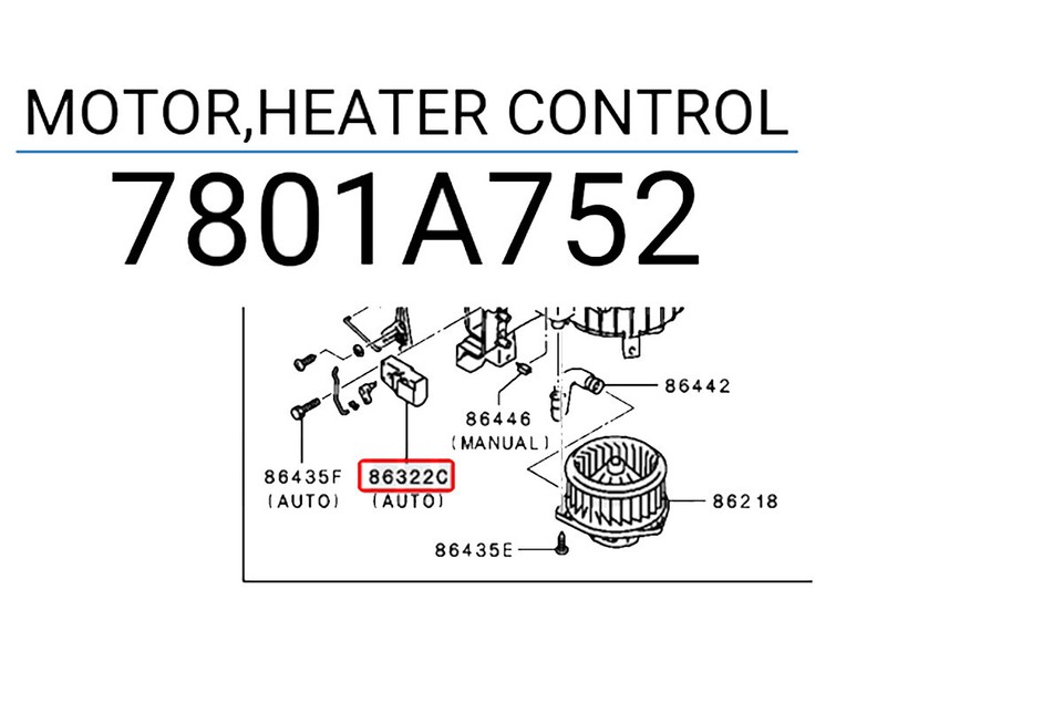 Heater Control Motor 7801A752 Fit Mitsubishi Montero Pajero Sport 2008 ...