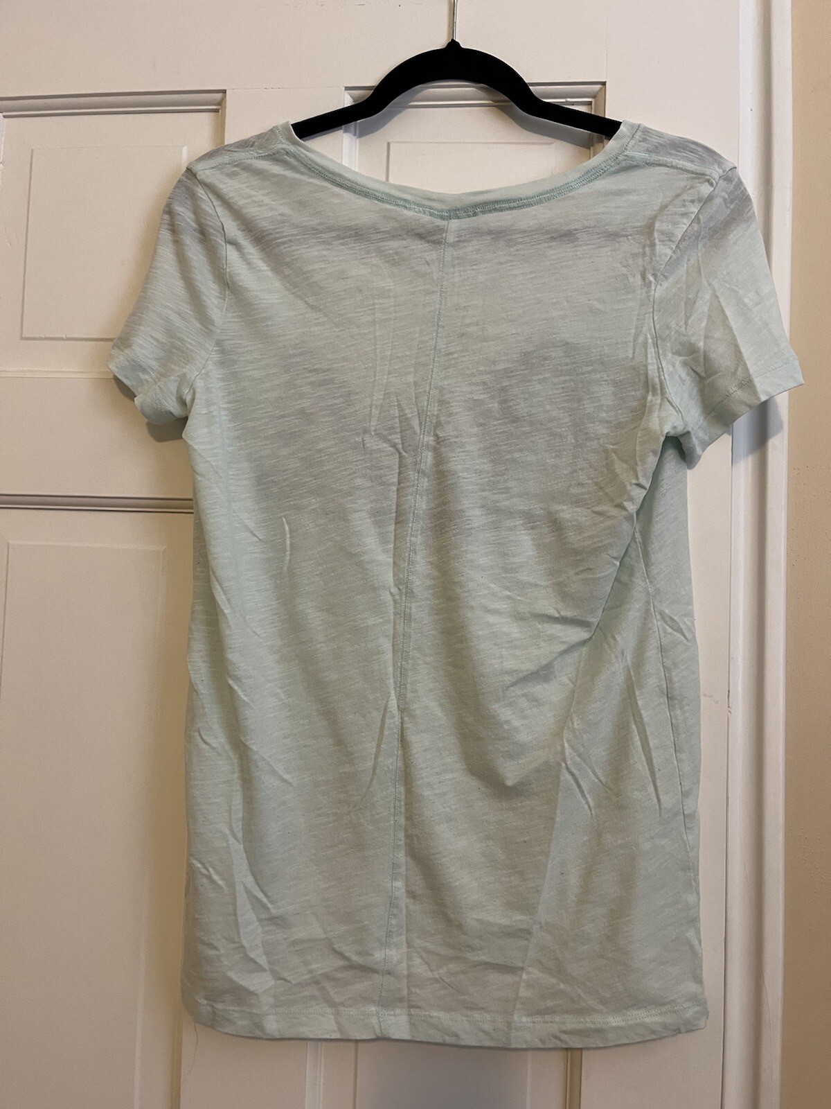 VICTORIAS SECRET PINK GRAPHIC CURSIVE "PINK" VNECK Size S Mint Green ...