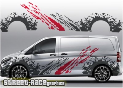 Mercedes Vito RALLY 001 mud splatter decals vinyl decals sport van ...