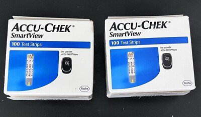 200 ACCU-CHEK SMARTVIEW BLOOD GLUCOSE TEST STRIPS EXPIRED 365702493100 ...
