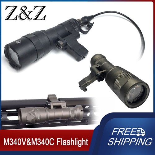 Tactical M340C M340V Mini White LED Light 500 Lumen Outdoor Weapon ...