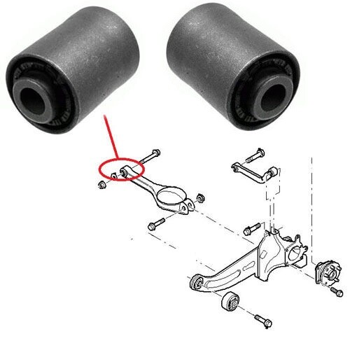 x2 Rear Axle Trailing Control Arm Wishbone Bushes Bushings for Jaguar X ...