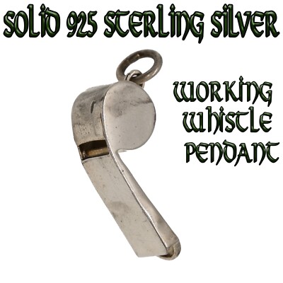 Whistle Pendant 925silver Rave Festival Train Sports School Referee ...