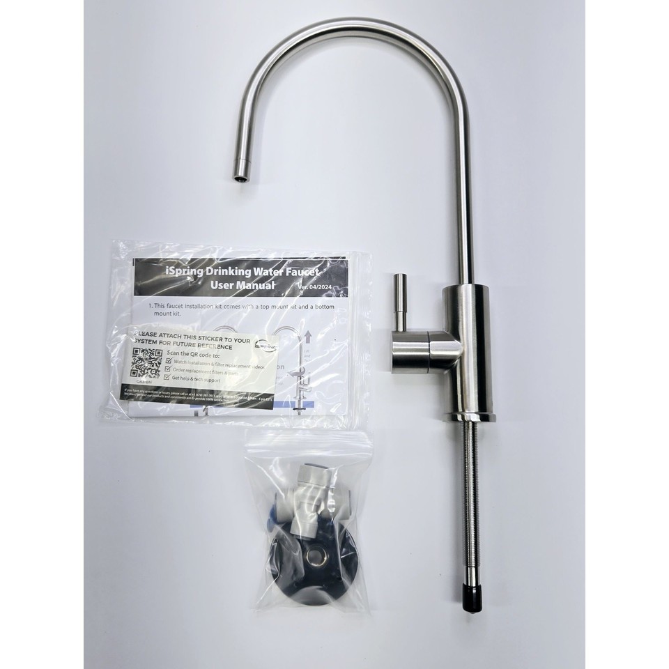 iSpring GA3-BN Single Handle RO System Beverage Faucet - Brushed Nickel ...