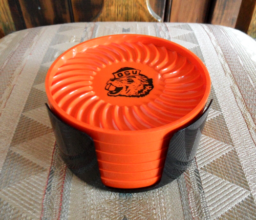 orig./Rare!! 1960's Oregon State Beavers *DRINK COASTER SET* with ...