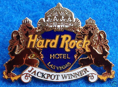 LAS VEGAS HOTEL HRC JACKPOT WINNER $500,000 LIONS BLUE SHIELD Hard Rock ...