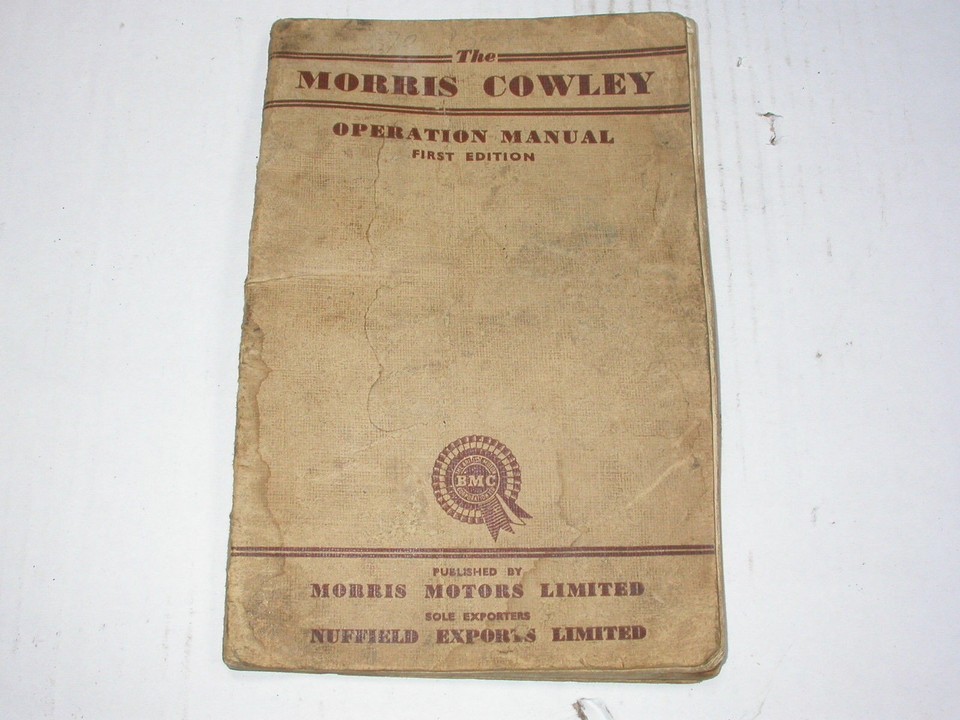 MORRIS COWLEY FIRST EDITION MANUAL | eBay UK