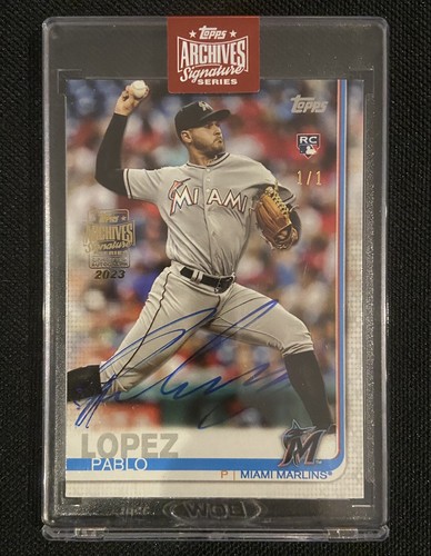 2023 Topps Archives PABLO LOPEZ RC AUTO 1/1 Rookie Autograph 2019 SP ...