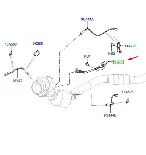 LAND ROVER DEFENDER L663 Exhaust Gas Pressure Sensor LR125299 NEW ...
