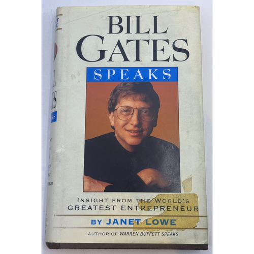 Bill Gates Speaks by Janet Lowe Hardcover 1998 Entrepreneur Biography ...