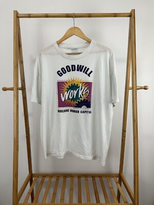 VTG Goodwill Works Paper Thin Single Stitch Worn WIP T-Shirt Size XL | eBay