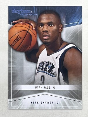 Kirk Snyder 2004-05 Skybox Autographics RC /750 #81 NBA Utah Jazz ...