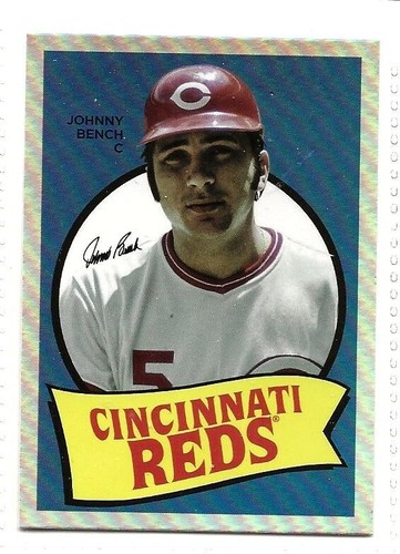 2023 Topps Archives 1969 Single Player Foil Johnny Bench Cincinnati ...