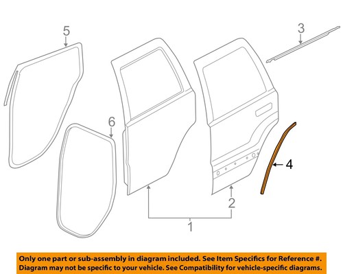 CHRYSLER OEM 11-22 Grand Cherokee WK Door Components-Rear Seal ...