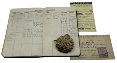 WW2 British RAF Flying Log Book Stationed In India, India Airmans Diary ...