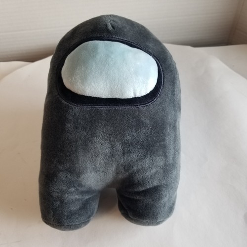 Among Us Game Black Gray Crewmate Official Plush Stuffed Toy TOIKIDO 10 ...