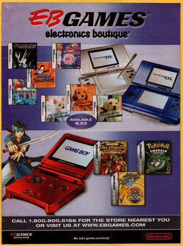 EB Games DS Gameboy SP Fire Emblem Pokemon Game Print Ad / Poster Promo ...