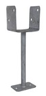 Galvanised Timber Post Support Hollow Stem Saddle Plate 90mm x 150mm ...
