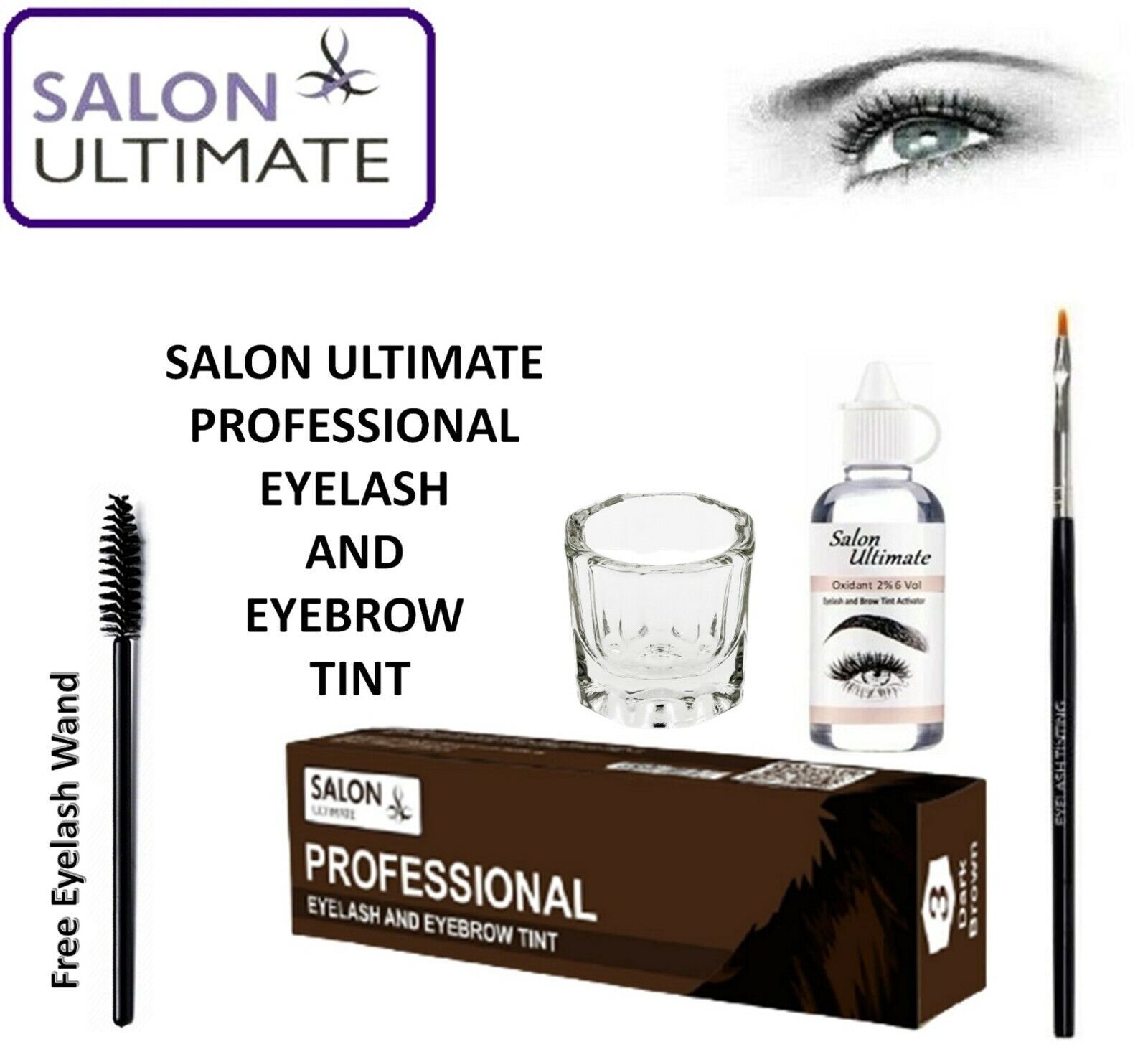 Julienne Professional Tinting Eyelash & Eyebrow Dye Tint Lash Full Kit ...