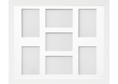 Multiple Photo Picture Frame Glossy White Candy Range with Multi ...