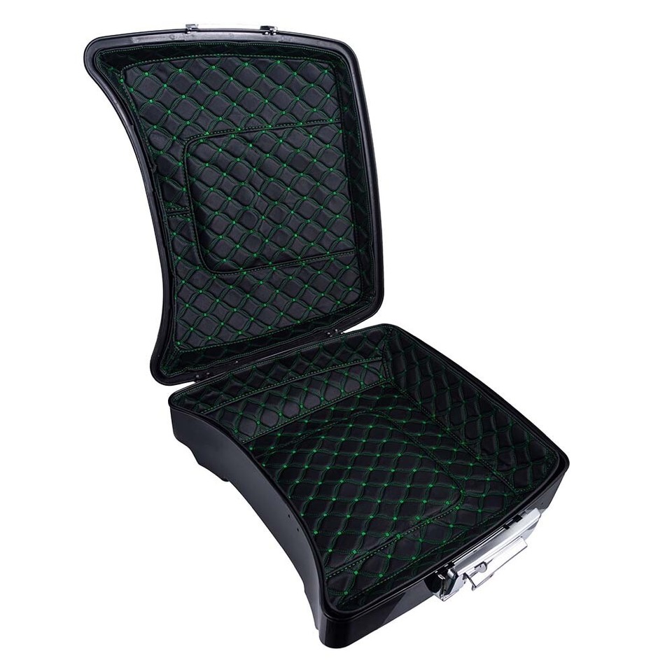 Green Stitching Tour Pak Liner For Advanblack Razor/Harley OEM Chopped ...