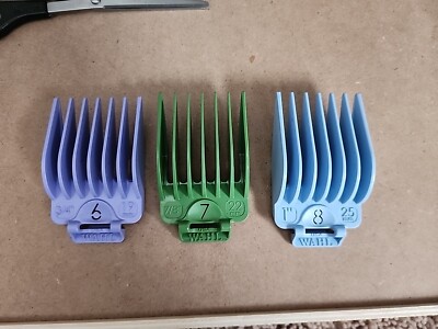 #6-#8 set Wahl Color Pro Clipper Guide Comb Guard Set 3/4-1 inch 19 ...