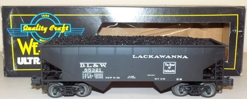 Weaver Trains 2 Bay Coal Car #85321 Item #1016 DL&W Lackawanna Black 3 ...