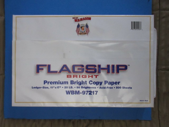W.b. Mason Paper 98 Brightness 500 Sheets Premium White Ledger Size 11 ...
