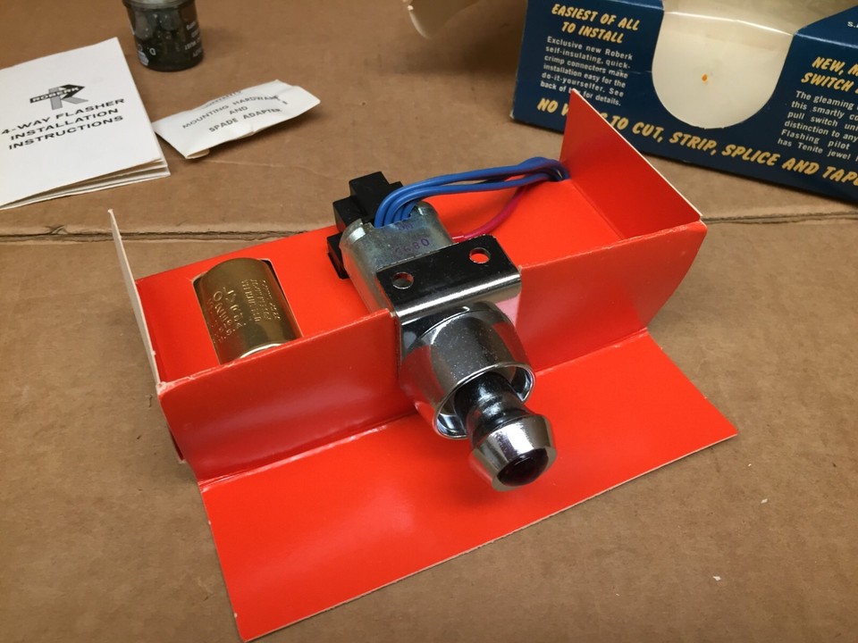 1960s ROBERK #800 VINTAGE 4-WAY EMERGENCY HAZARD FLASHER TESTED WORKS ...