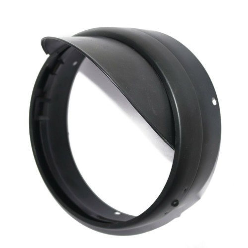 7'' Headlight Inner Outer Rim + shade Peak Black For Royal Enfield ...