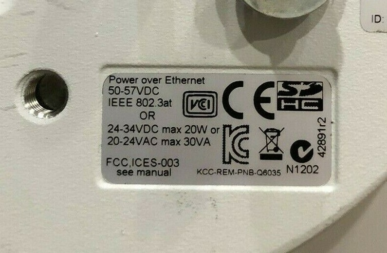 Axis Communications Q6035 60Hz 0444-001 Surveillance PTZ Dome Network ...