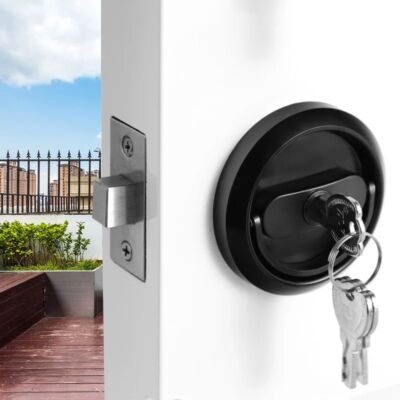 Stainless Steel Recessed Door Locks Entrance Pull Ring Invisible Door ...