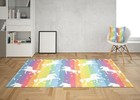 Rainbow Unicorn Area Rug rainbow Rug unicorns Rug kids Floor Rug ...