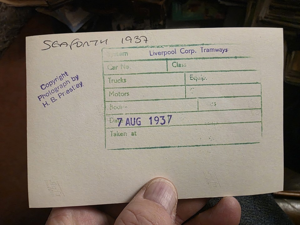 LIVERPOOL CORPORATION TRAMS. COPYRIGHT PHOTO. LIME ST TRAM AT SEAFORTH ...