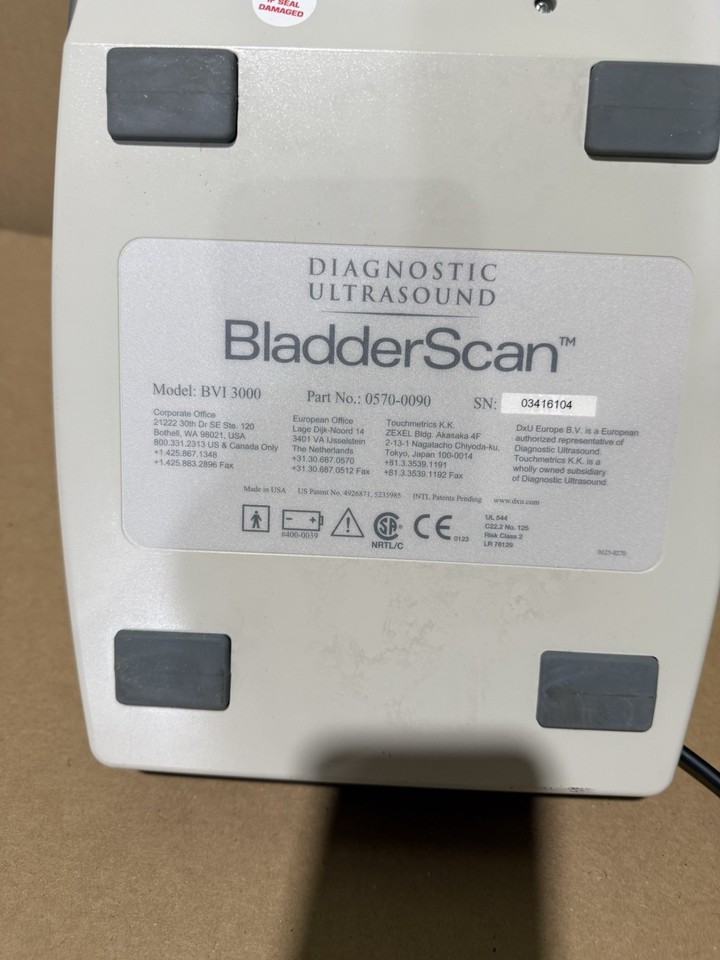 Verathon Bladder Scan Scanner BVI 3000 Ultrasound Probe | eBay