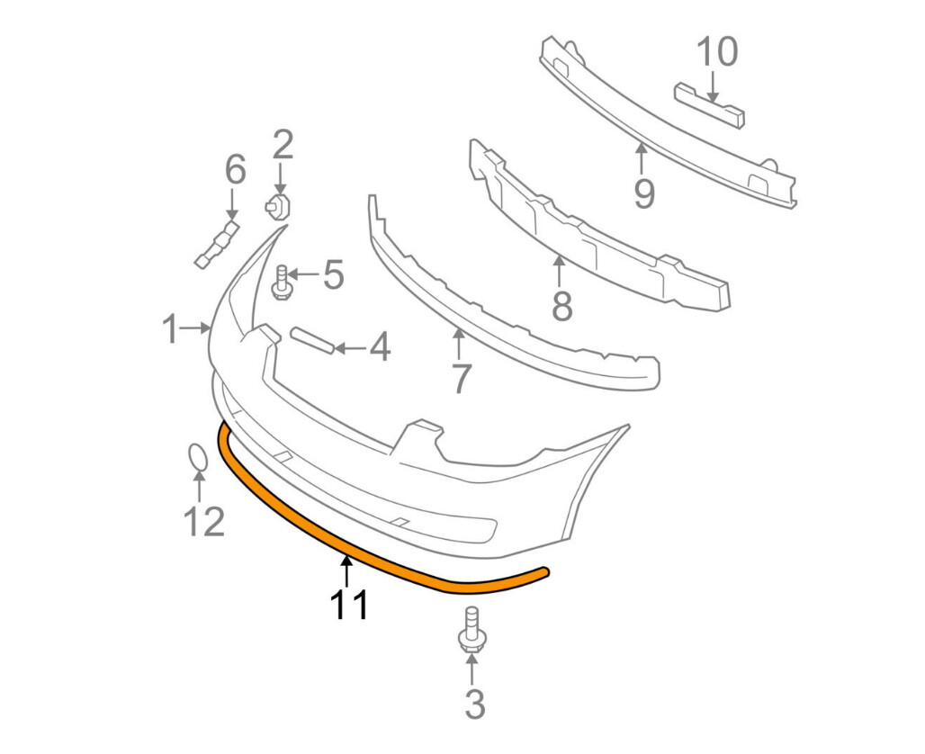 OEM 86591-G2000 LIP Front Bumper Ems/Fedex for Hyundai Ioniq/ Ioniq EV ...