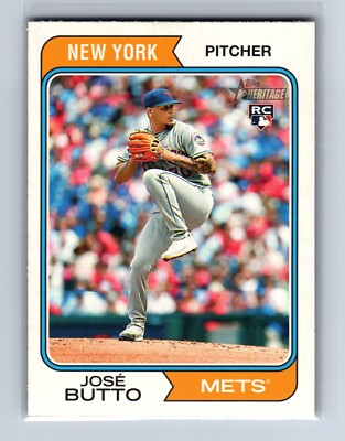 2023 Topps Heritage RC Rookie #310 Jose Butto Mets | eBay
