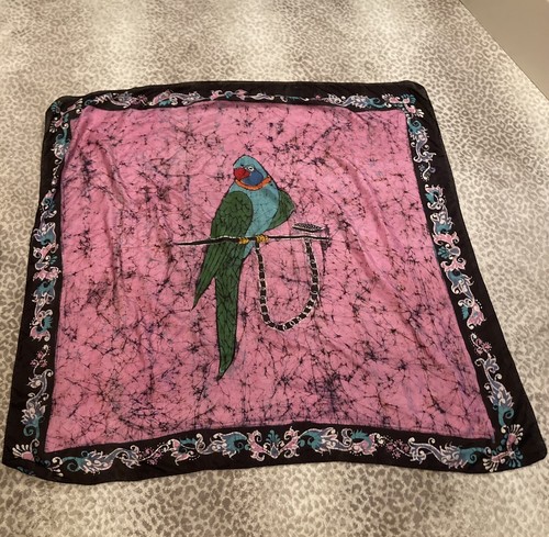 Colorful Parrot 43" Square Scarf/Wrap Pink Unique | eBay