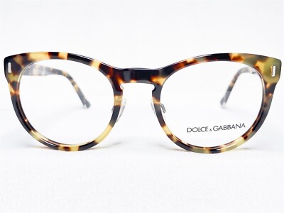 NEW Dolce & Gabbana DG3240 512 Mens Cube Havana Round Eyeglasses Frames ...