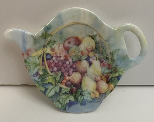 Vintage Tea Bag Holder Made in Italy Fruit Motif Molded Melamine Resin ...