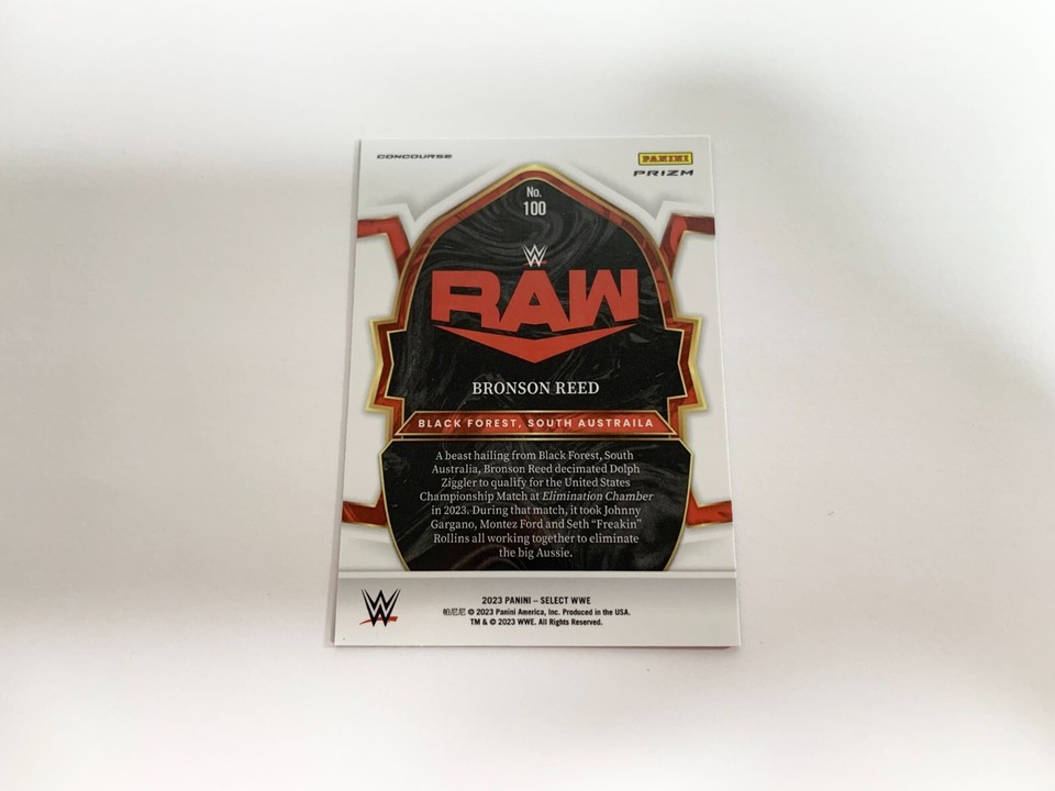 Bronson Reed Red & Blue 2023 Panini Select WWE Card Concourse # 100 | eBay