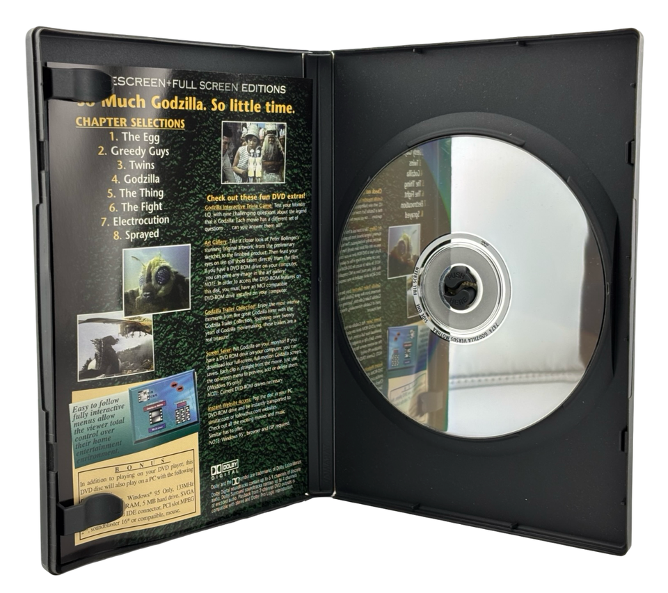 Godzilla 5 Rampaging Movies DVD 1999 5 Disc Box Set Rare Tested Works ...