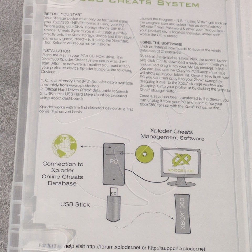 Xploder Cheats System Ultimate Edition Xbox 360 PC-Xbox 360 USB Cheat ...