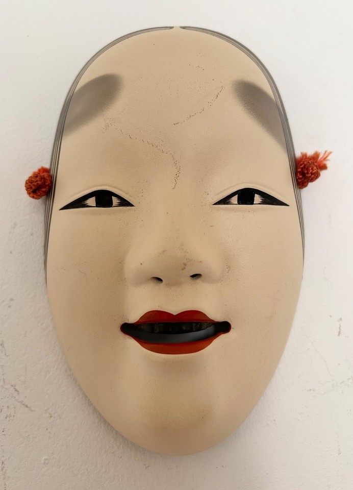 Japanese Onamen Noh Mask Ceramic Traditional Kabuki Hannya Antique ...