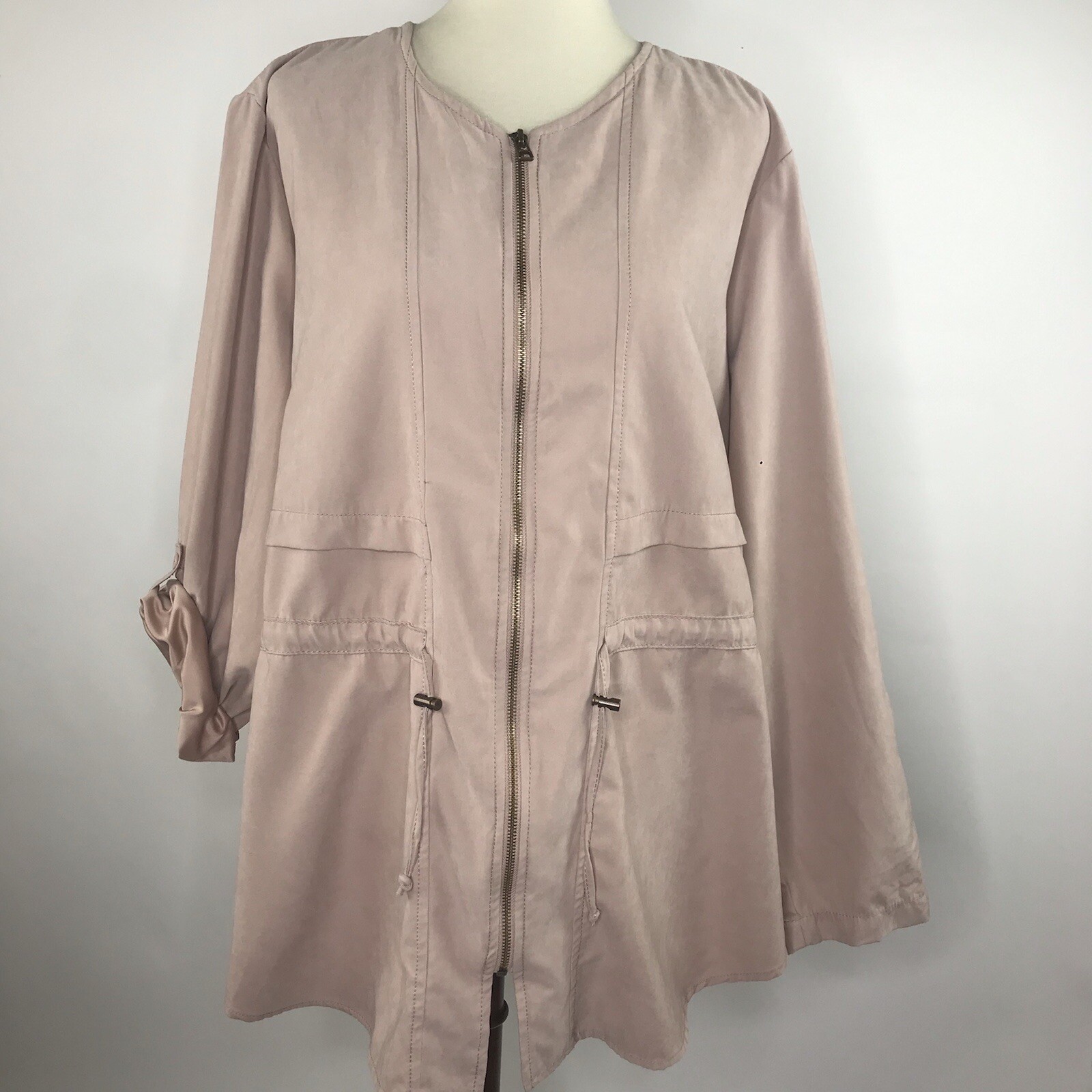 Maurices Blush/Nude Utility Military Jacket Cinch Wai… - Gem