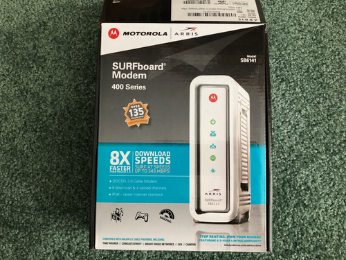ARRIS SURFboard SB6141 Motorola Surf Board Modem 400 Series W/Power ...