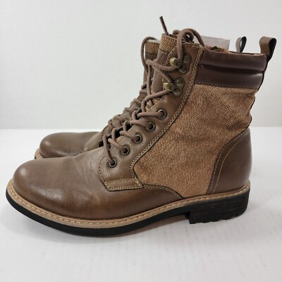 J75 by Jump Garrison Leather Boots Brown Men's Size 8 Lace Up Combat ...