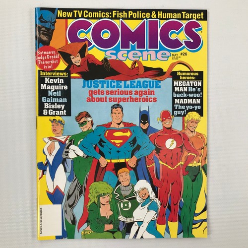 Comics Scene Magazine #26 1992 Newsstand Edition Cover: Justice League ...